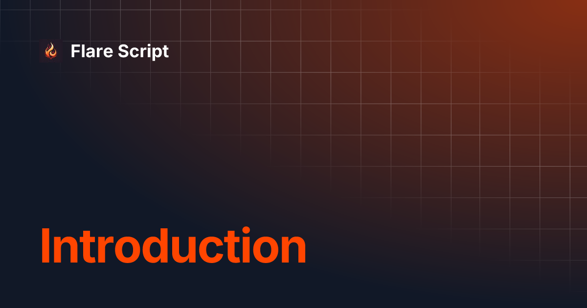 Introduction | Flare Script
