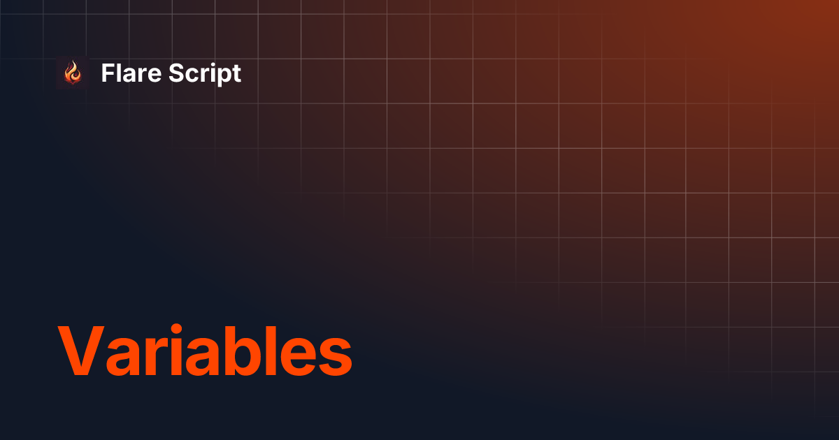 Variables | Flare Script